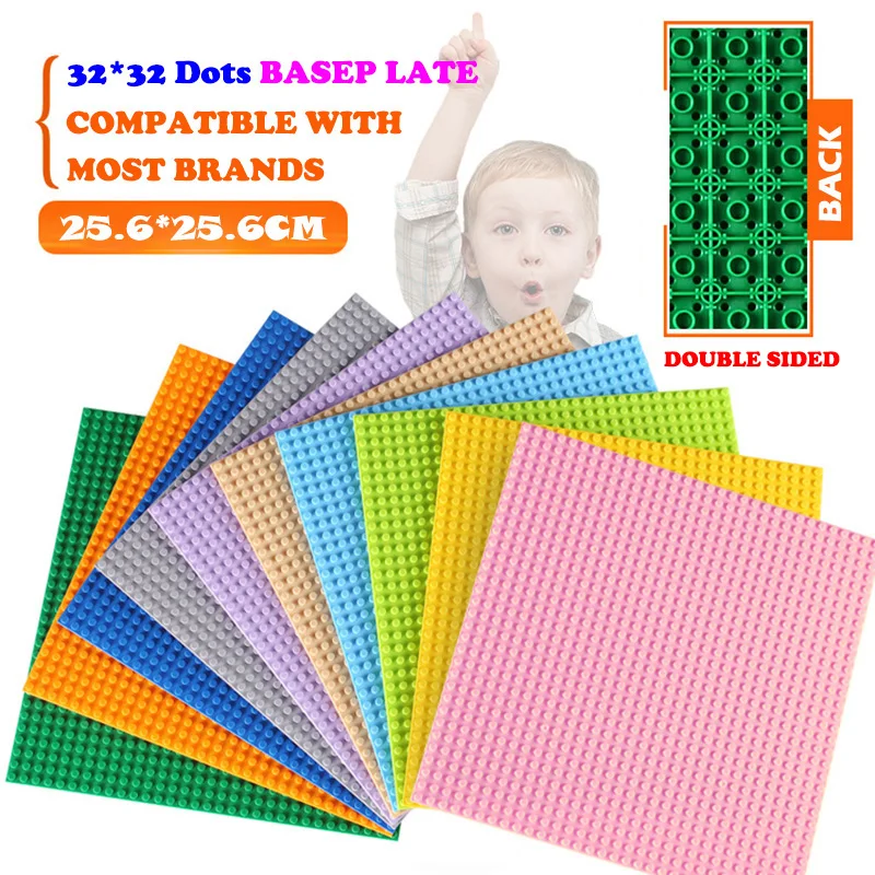 Classic-Base-Plates-Plastic-Bricks-Double-sided-16-32-32X32-Dots-City ...