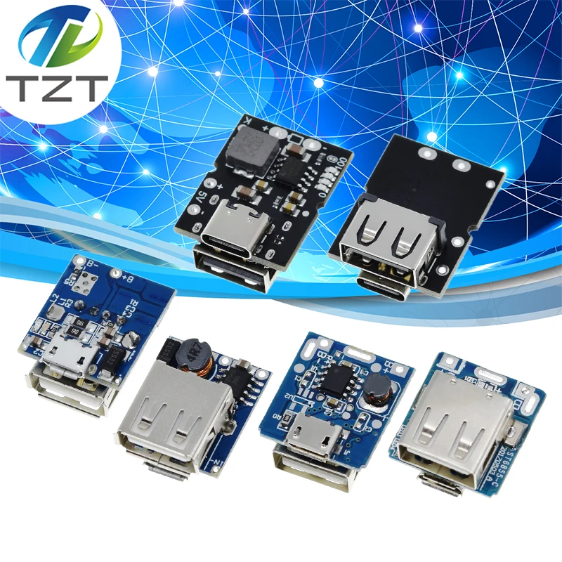 Type-C-Micro-USB-5V-1A-2A-Boost-Converter-Step-Up-Power-Module-Mobile ...