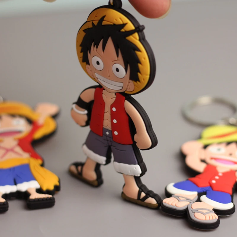One Piece Rubber Keychain Kawaii Cartoons Luffy Zoro | One piece ...