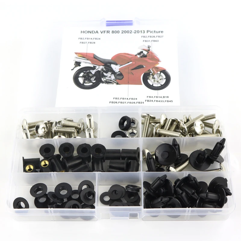 Fit-For-Honda-VFR800-VFR-800-2002-2013-Motorcycle-Cowling-Complete-Full ...