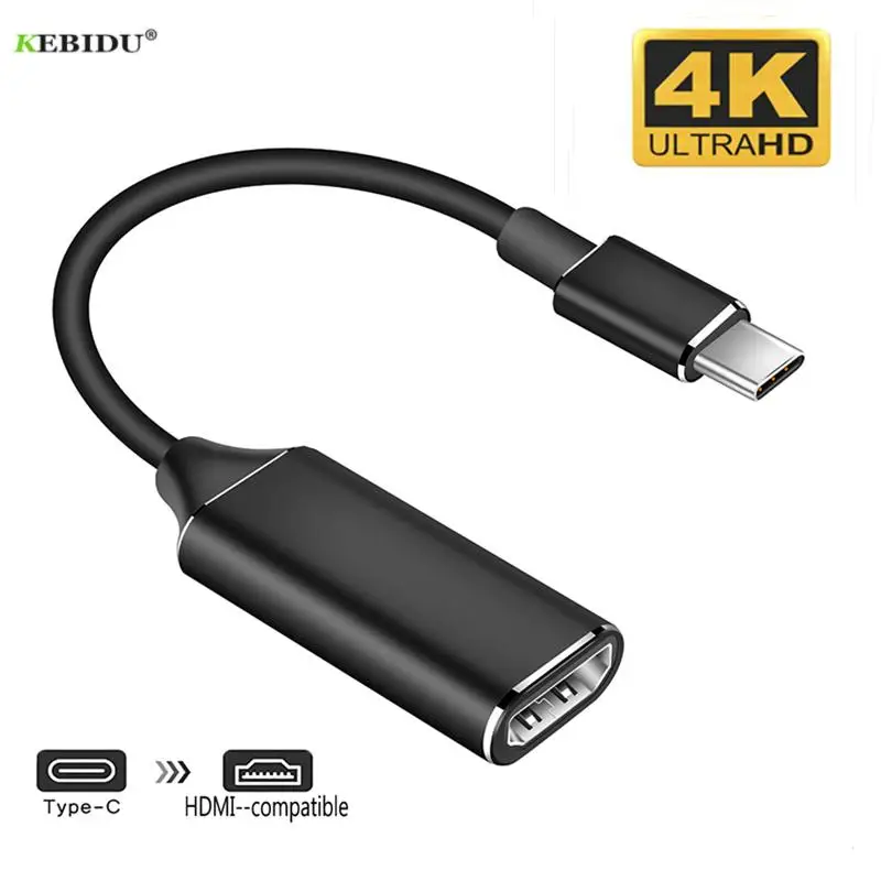 KEBIDU USB Typ C Adapter USB 3,1 (USB C) zu HDMI kompatibel Adapter Männlich zu Weiblich 4K ...