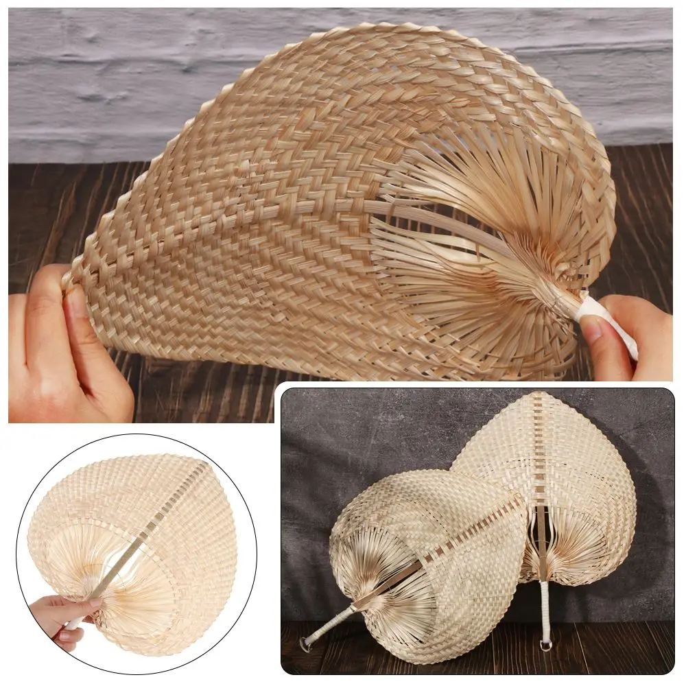 Wall Decor Cooling Handmade Summer Weaving Raffia Hand Fans Natural ...
