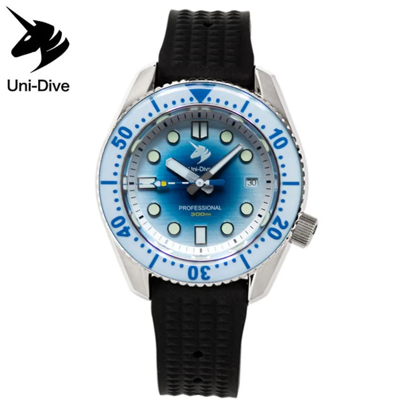 Uni dive Reloj de buceo mecánico automático para hombre, esfera de ...