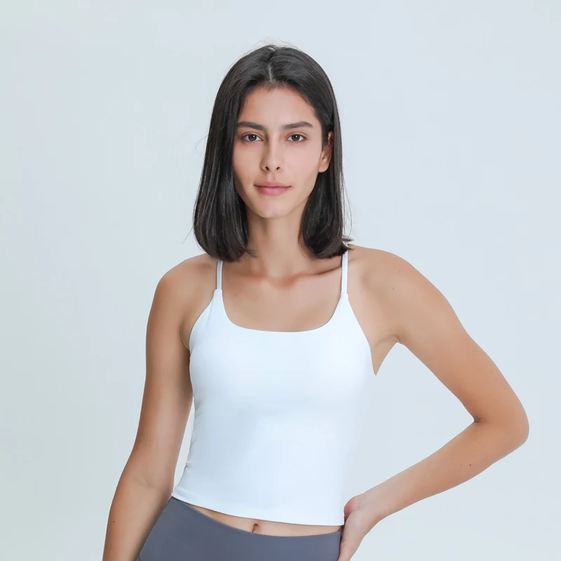 Women Workout Crop Tank Bras with Y Strappy Back - Fitness Kingdom