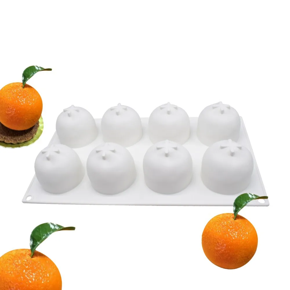 New-Orange-Silicone-Cake-Mold-For-Baking-Pastry-Mandarin-Orange-Mould ...