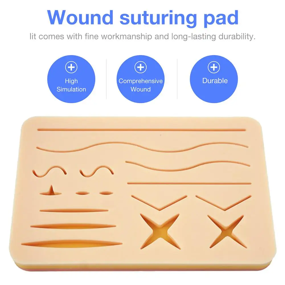 Medical Suture Surgical Training Kit Silicone Skin Model Suturing ...