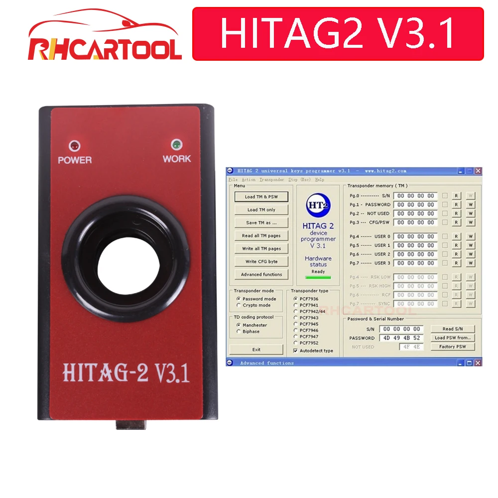 OBD2 Car accessories HITAG2 V3.1 ak90 for bmw key programmer HiTag2 programmer hitag 2 HITAG 2 ...