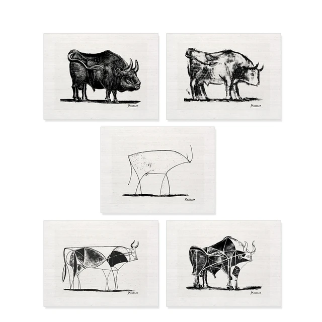 Picasso Bull Drawings