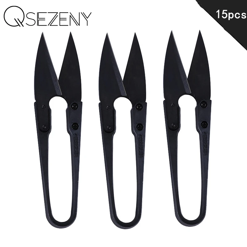 15 Pcs U Stainless Steel Scisso Sewing Thread Scissors Shear Thread ...