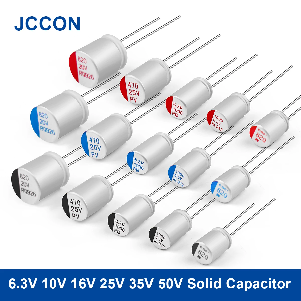 10PCS Solid Capacitor Motherboard 6.3V 10V 16V 25V 35V 50V 100UF 270UF ...