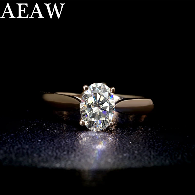 S925 Sterling Silver Ring Carat 1ct Gh Color Diamond Ring Jewelry ...