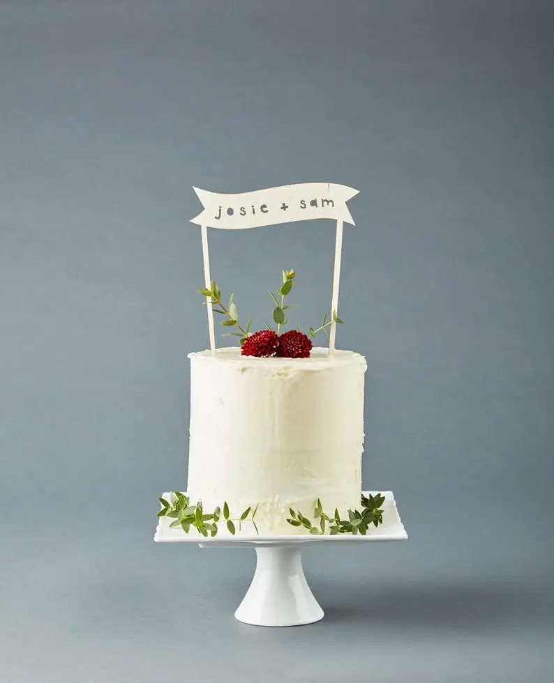 Topper-de-bolo-personalizado-de-casamento-topper-de-madeira-de-bandeja ...