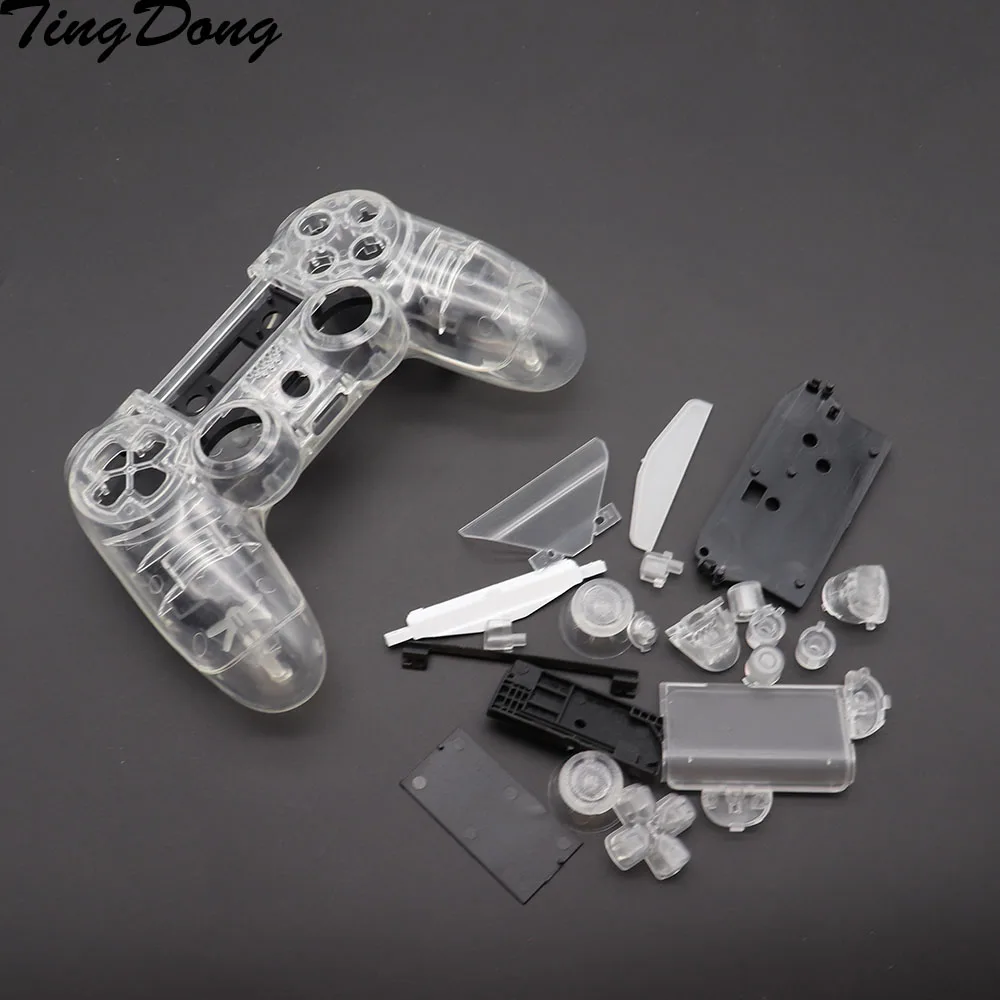 Ps4 V1 Controller Custom Clear Transparent Housing Shell Cover Case ...