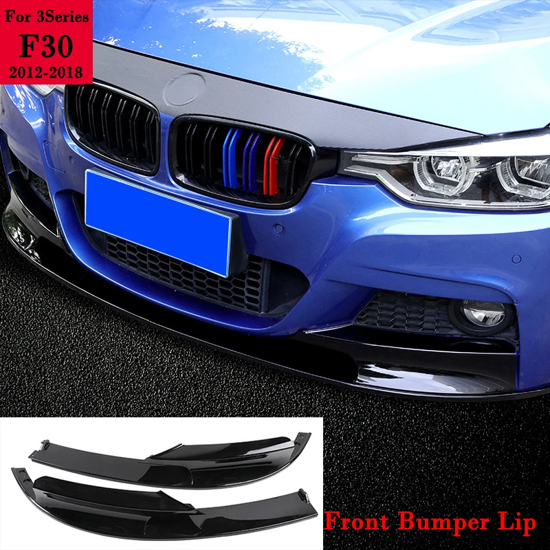 Front Bumper Lip Body Kit Spoiler Splitters for BMW 3 Series F30 340i ...