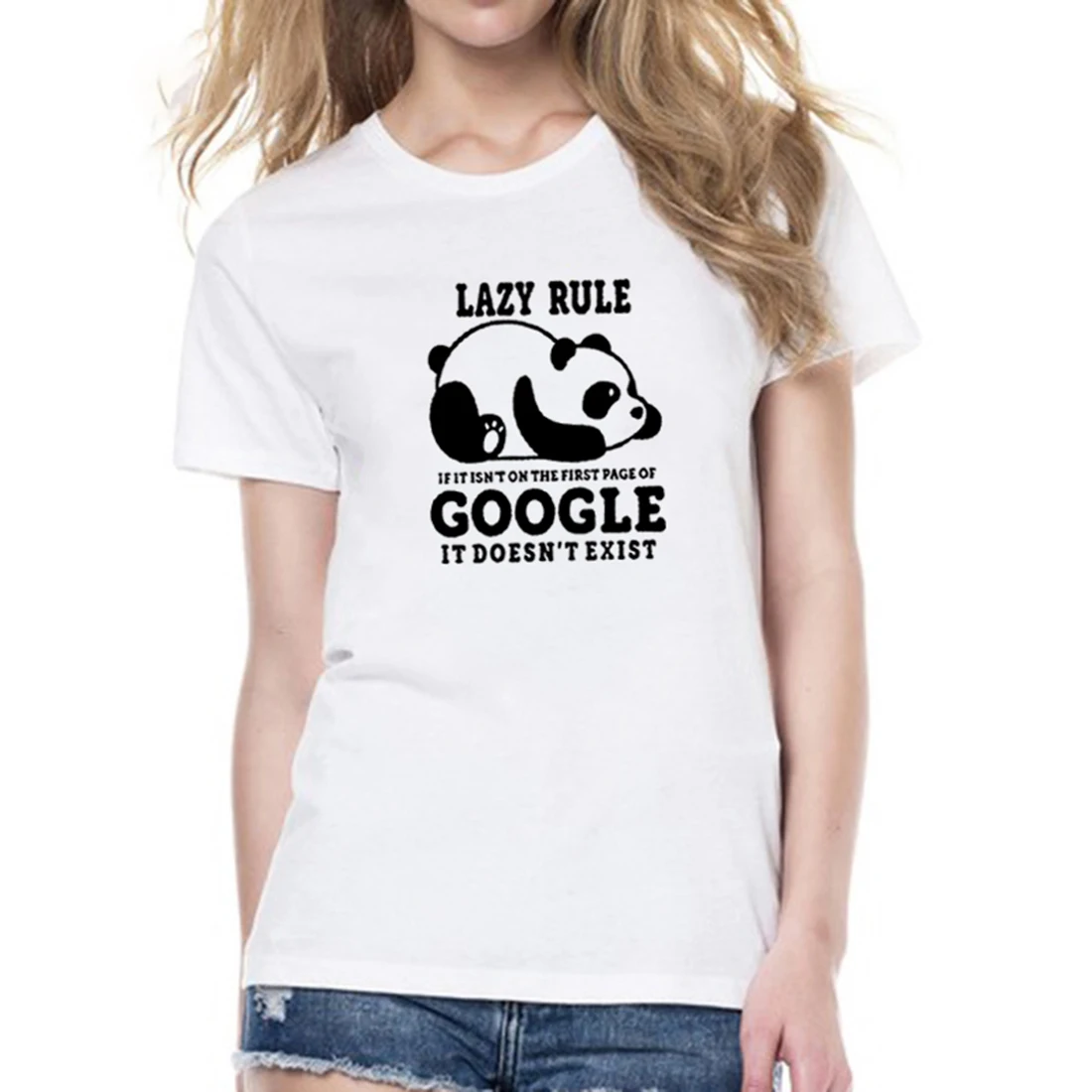 Lazy-Rule-Funny-T-Shirts-Women-T-shirt-Loose-Camiseta-Mujer-Short ...