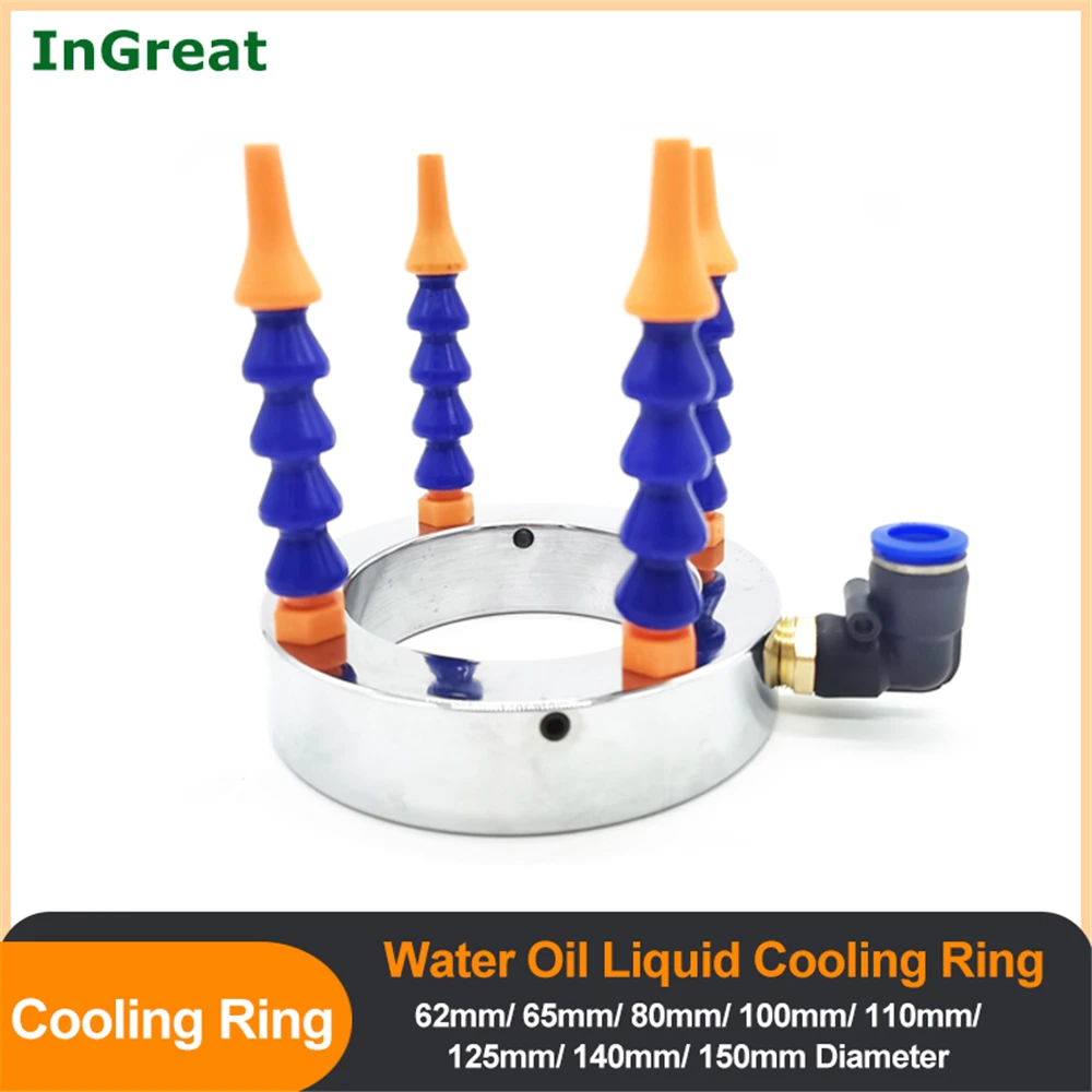 62-150mm-Water-Oil-Liquid-Cooling-Ring-Coolant-Pipe-Tube-6-Nozzles-for ...