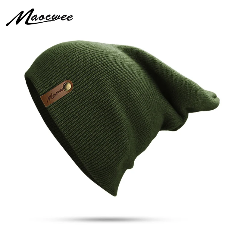 Brand Winter Green Hat For Men Skullies Beanies Women Fashion Warm Ski ...