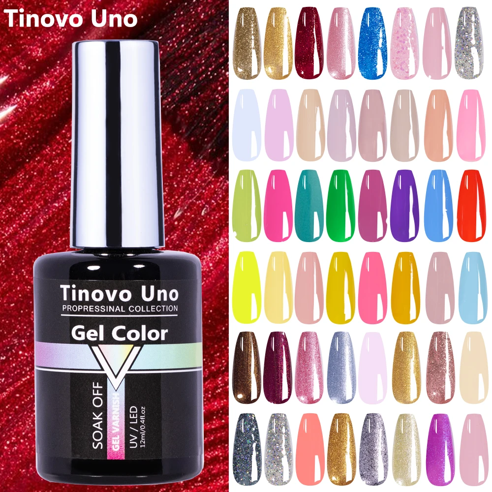 Tinovo Uno Manicure Gel Nail Polish 12ml Uv/led Semi Permanent Glitter ...