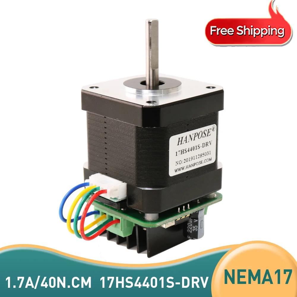 17HS4401S-DRV 1.7A 40N.CM NEMA17 Stepper Motor Driver Length 40mm ...