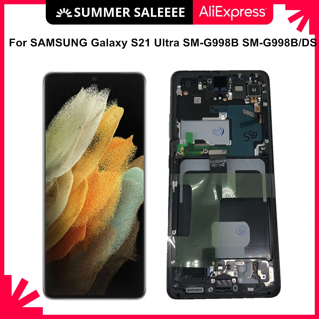 AMOLED-LCD-For-SAMSUNG-Galaxy-S21-Ultra-SM-G998B-SM-G998B-DS-LCD ...