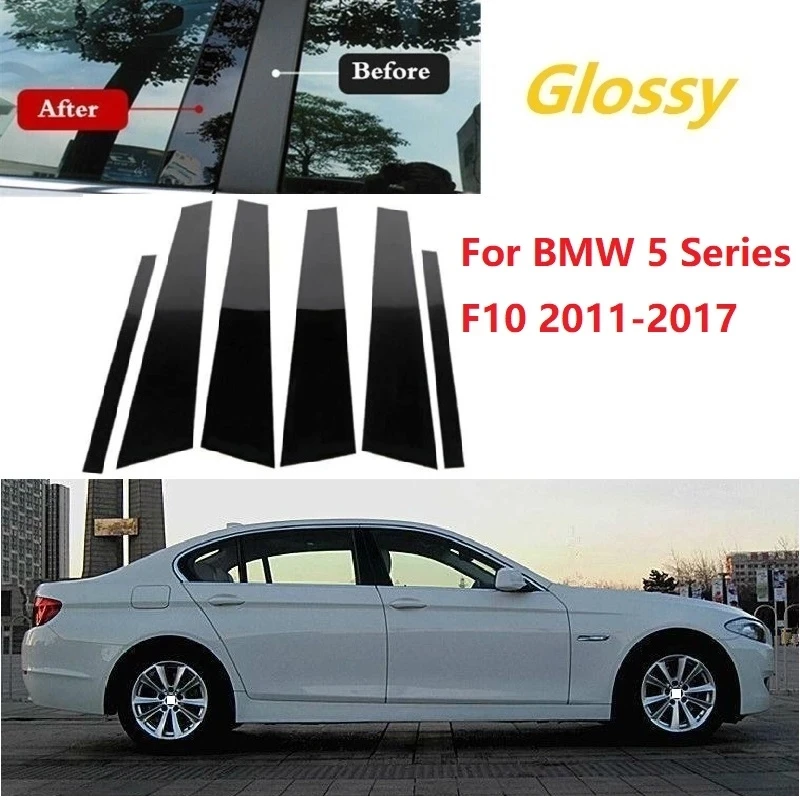 6pcs Polished Pillar Posts Fit For Bmw 5 Series F10 2011-2017 Bmw F30 ...