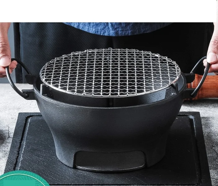 Portable-cast-iron-barbecue-grills-family-outdoor-charcoal-stove-table ...