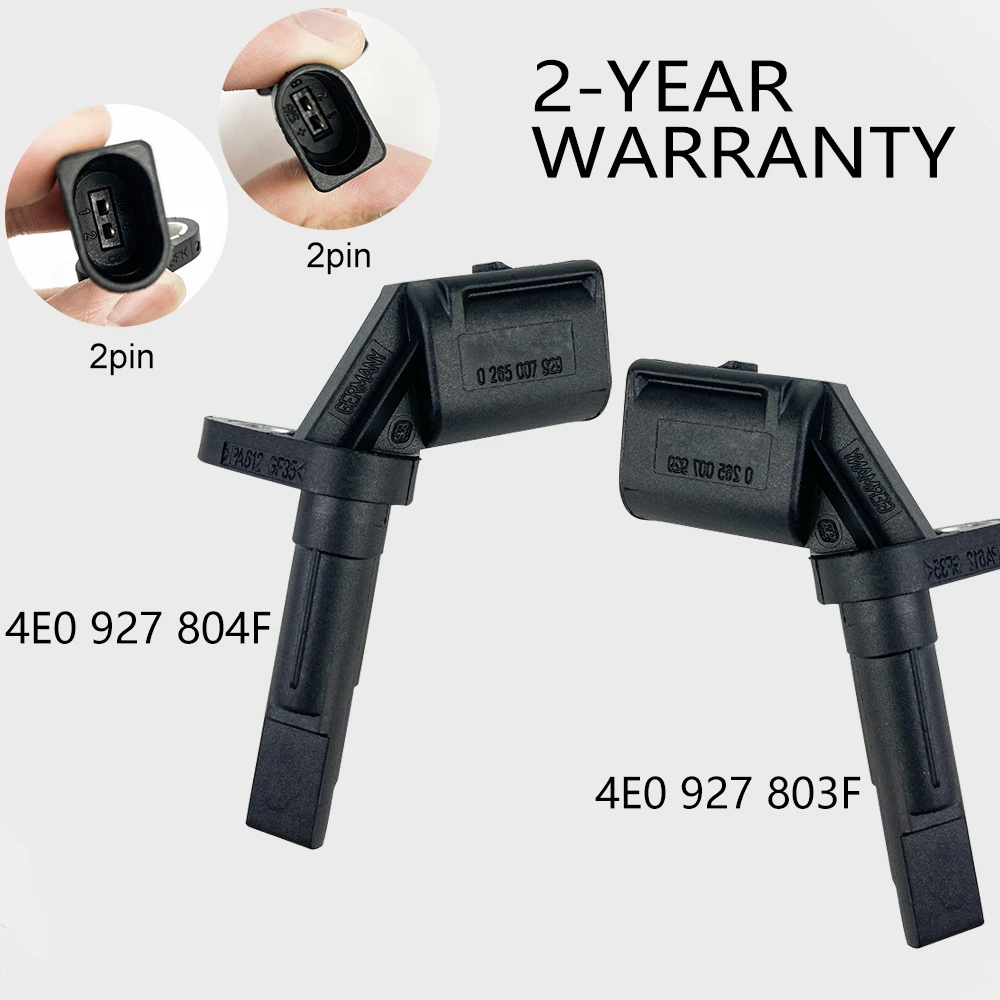 Abs Wheel Speed Sensor 4e0927804f 4e0927803f 4e0927804d 4e0927803d For ...