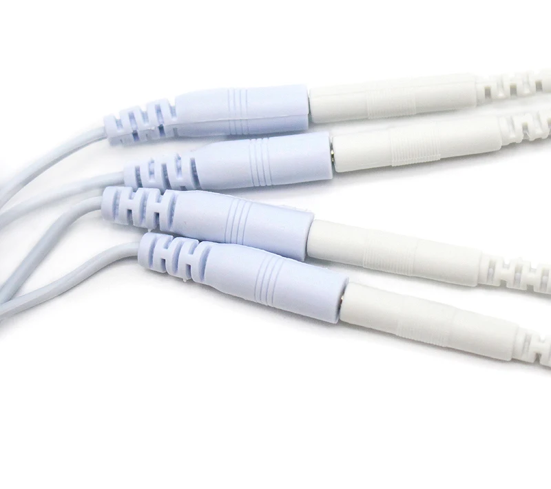 2 voies 3,5 mm-Ligne de câble'électrode pour masseur de thérapie ...