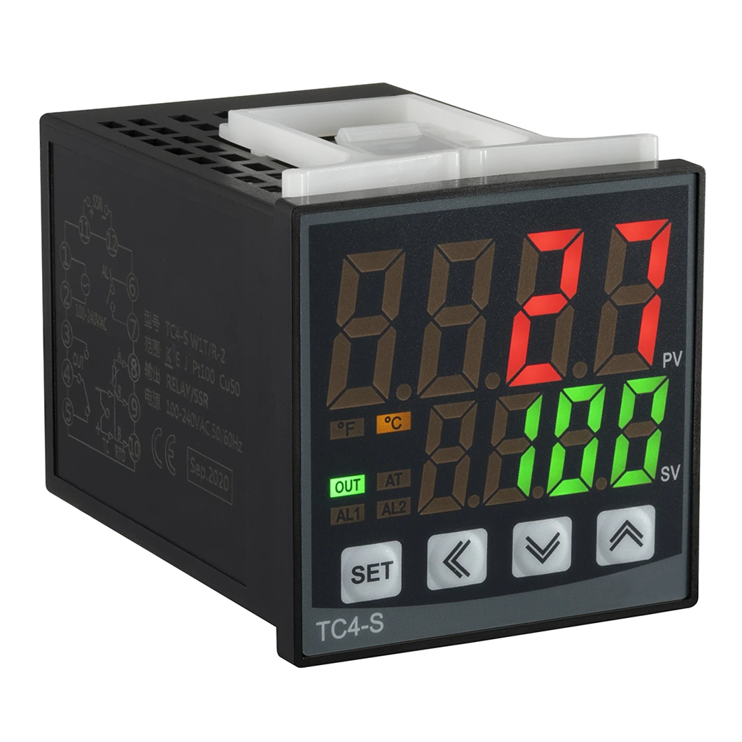 1/16 Din TC4-S TC/RTD K E J PT100 Input Fahrenheit Celsius PID Temperature Controller Output SSR ...