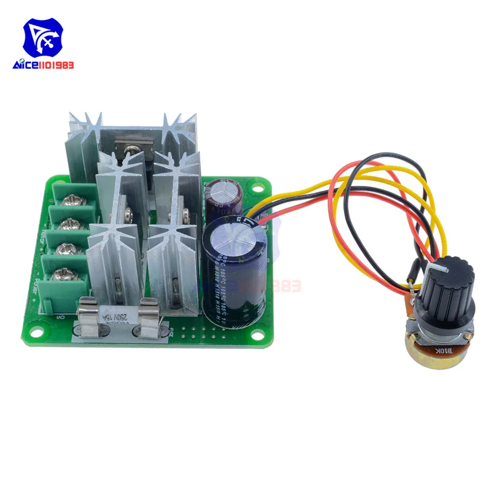 Diymore Dc Motor Speed Controller Module Dc 6 -90v 15a Pulse Width Voltage Regulator Adjustable ...