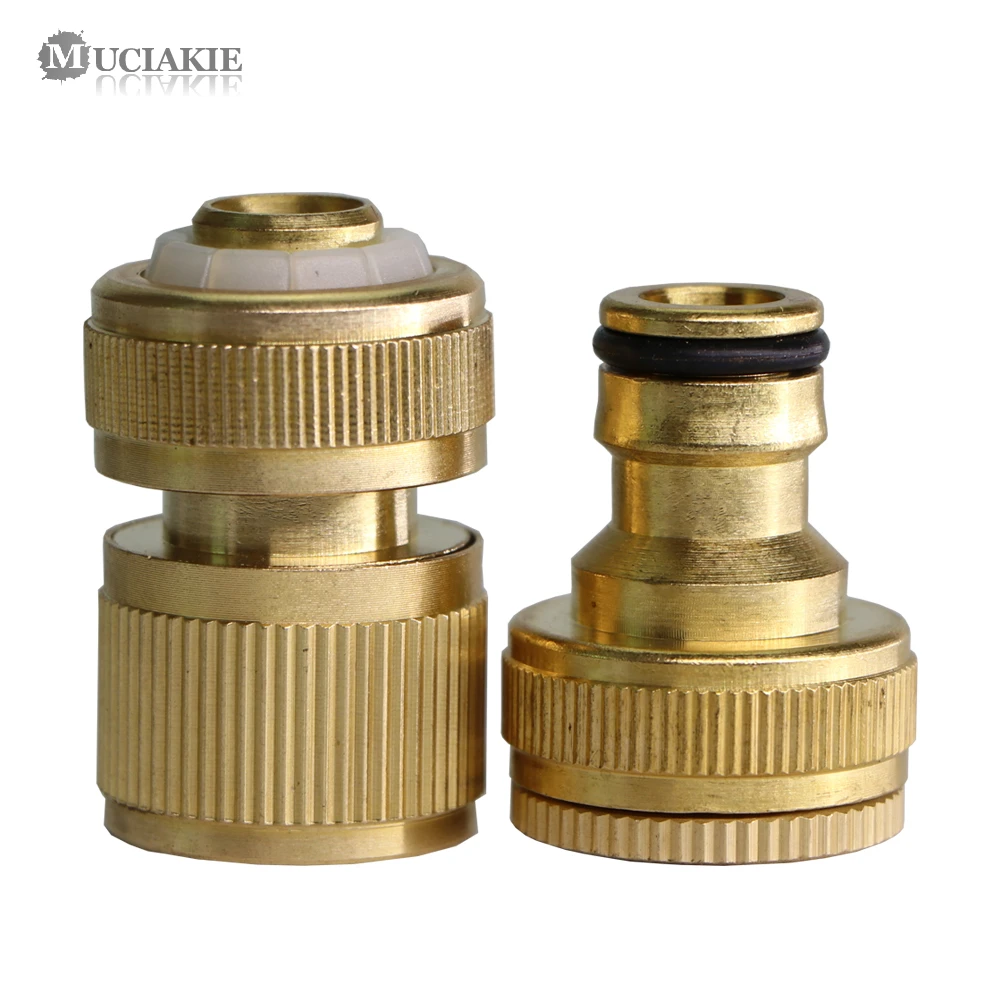 Brass Garden Water Adaptor G1/2'' 3/4'' Thread Faucet Quick Coupling ...