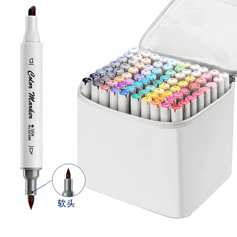 Professional-Soft-tip-Markers-For-Sketching-Felt-tip-Pens-Set-School ...