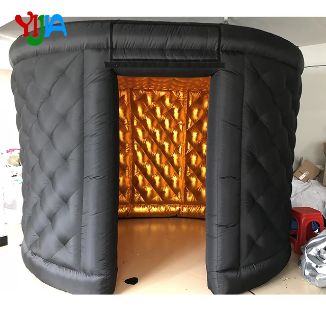 Diamond Pattern Oval Inflatable Photo Booth Enclosure with Inner air ...