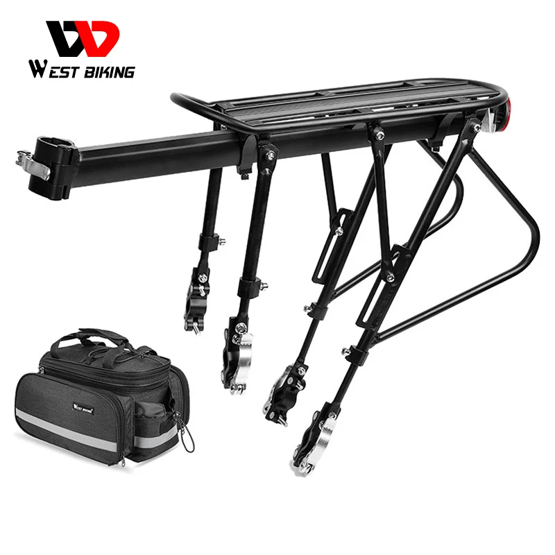 WEST-BIKING-Bike-Carrier-Rack-Bike-Luggage-Bag-Set-Aluminum-Steel ...