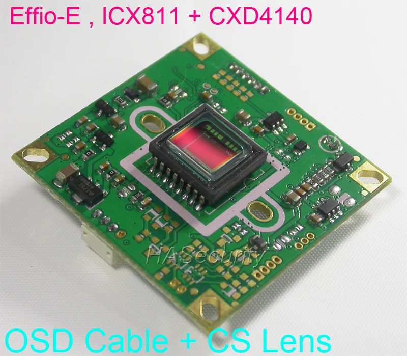 EFFIO-E 1/3" Super HAD CCD ICX811 image sensor CXD4140 CCTV camera PCB ...