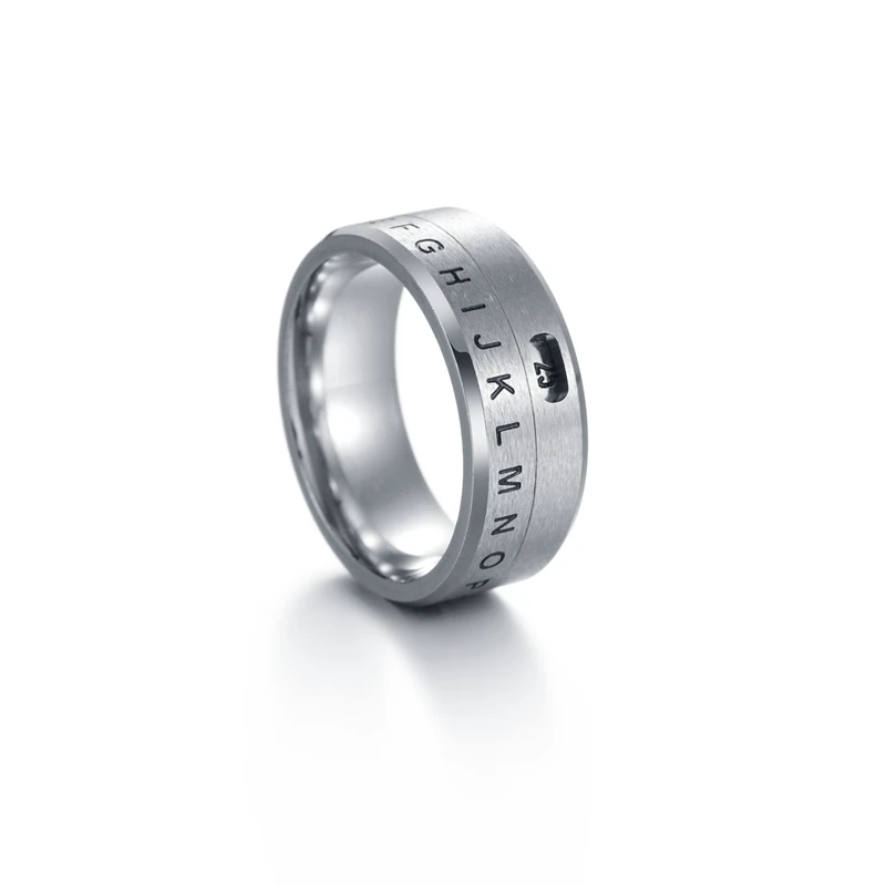 Men's Rings Spinner Date Calendar Time For Rotatable Jewelry 316L ...