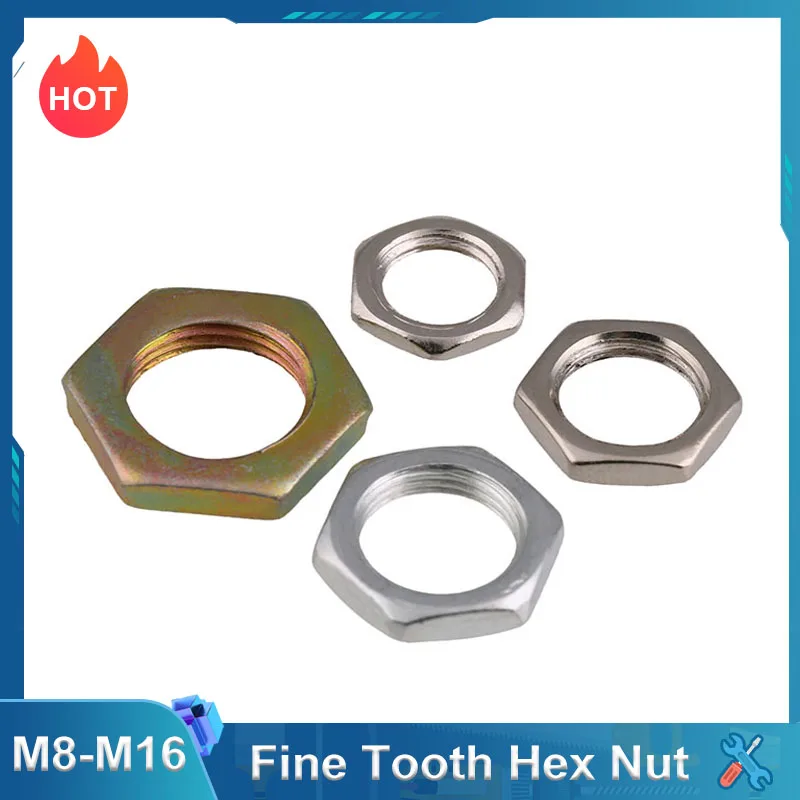 10Pcs-Fine-Thread-Pitch-Outer-Hex-Nuts-Fine-Tooth-Thin-Hexagon-Nut-M7 ...
