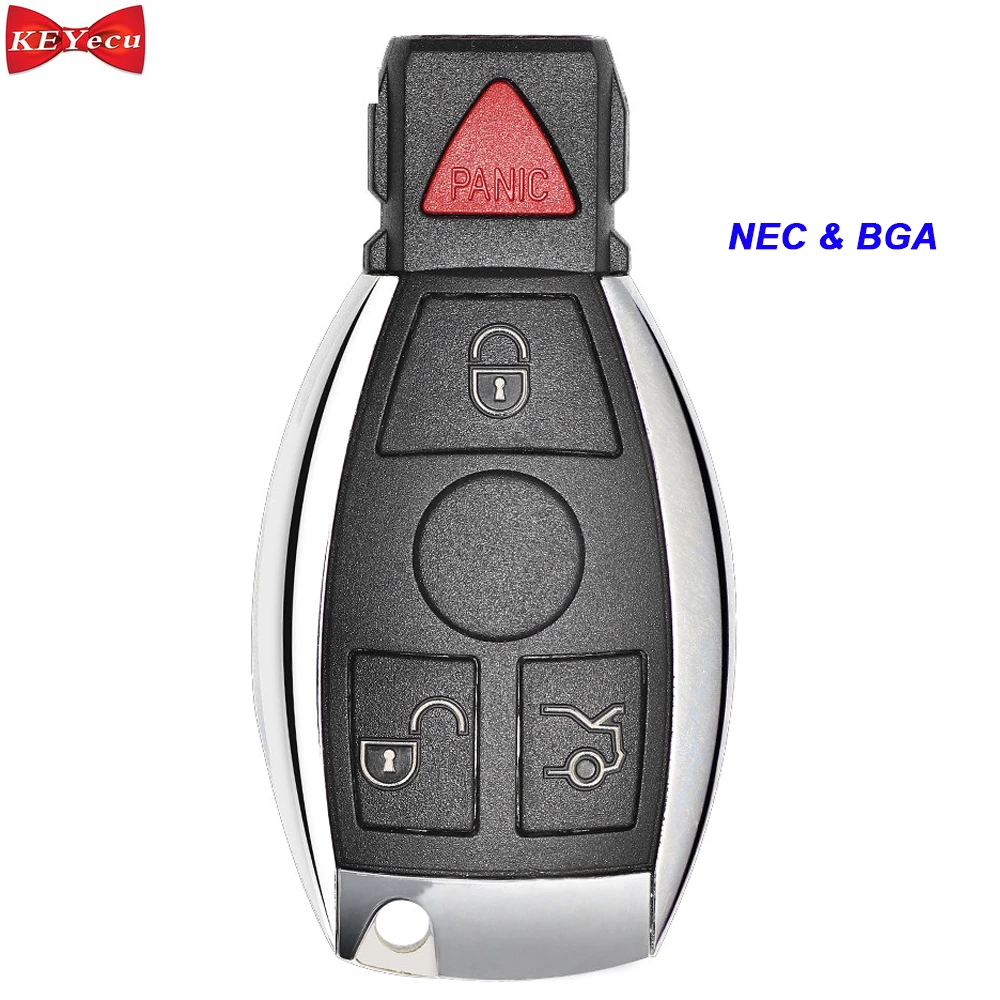 KEYECU for Mercedes Benz Smart Remote Key Fob 315MHz/433MHz Support NEC ...