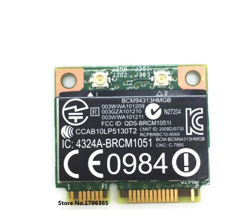 Broadcom Bcm94313hmgb Bcm4313 Wifi For Bluetooth 4.0 Mini Pci-e 300mbps ...