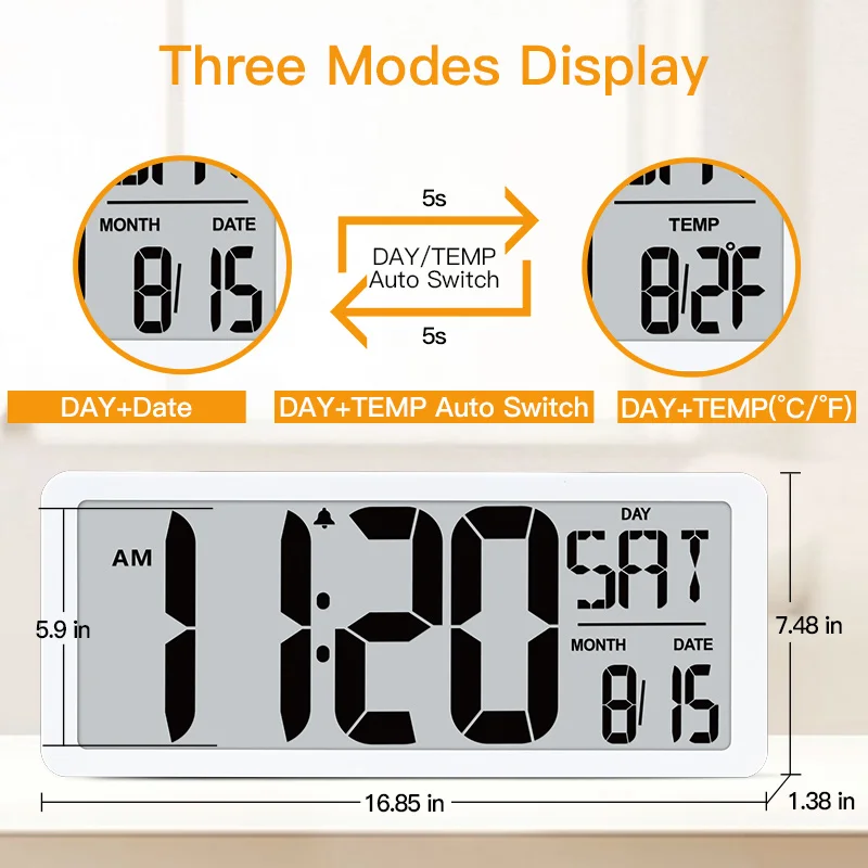 Jumbo Digital Wall Clock