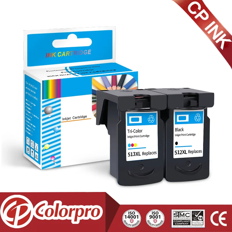 Colorpro PG 512 CL 513 Canon PIXMA MP240 MP250 MP270 MP272 MP280 MP480 ...