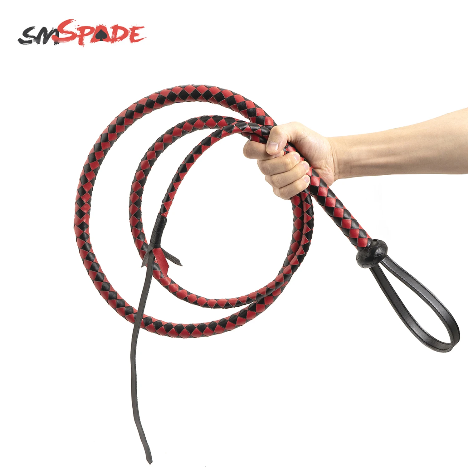 165cm-Long-Faux-Leather-handmade-Bullwhip-Heavy-Duty-Riding-Whip-Red ...