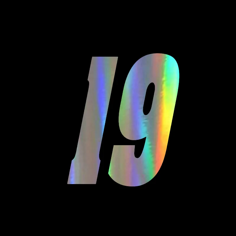 Motorcycle-Sticker-Fashion-lucky-Number-19-Reflective-Car-Stickers-Moto ...