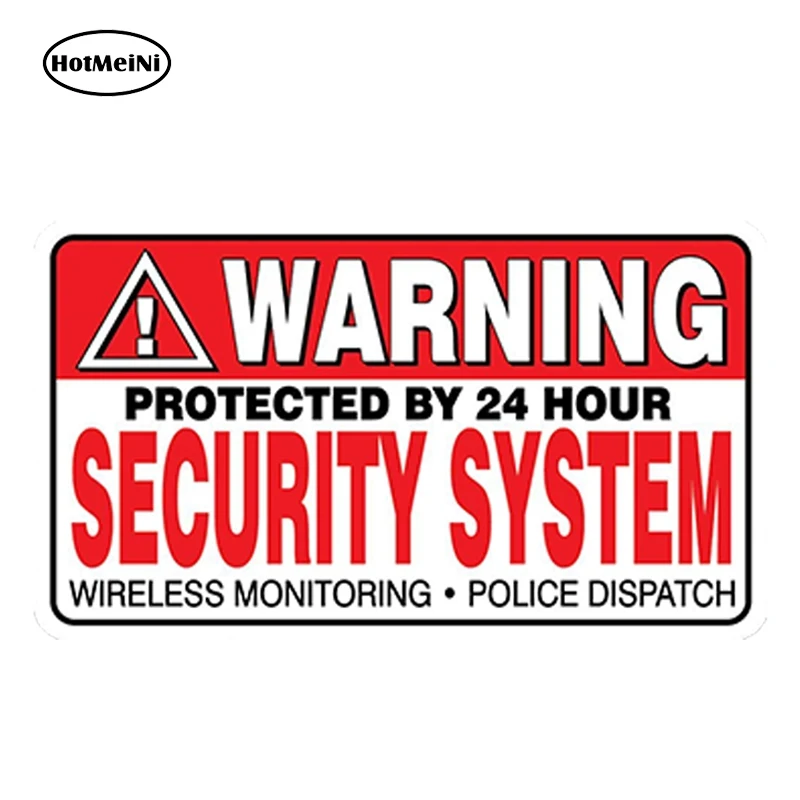 Hotmeini 13cm X 8cm Car Styling Warning Security System Stickers Home ...