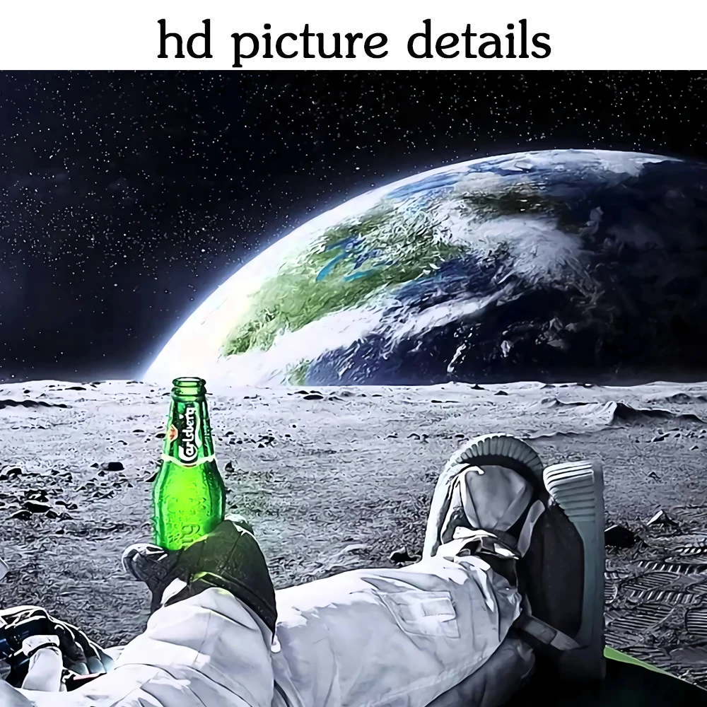 Astronaut On The Moon Drinking