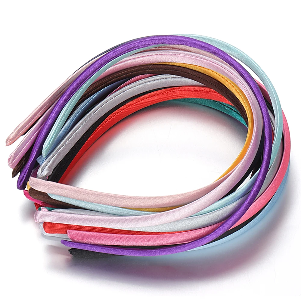 10pcs-9mm-Fabric-Headband-Hair-Head-Hoop-Headband-Hair-Band-Coloful ...