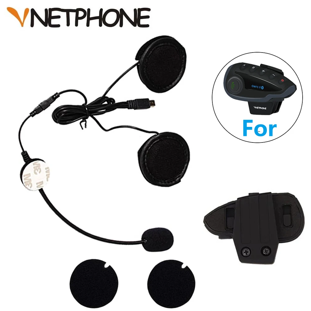 10Pin Mini USB Jack Microphone Speaker Headset And Helmet Intercom Clip ...