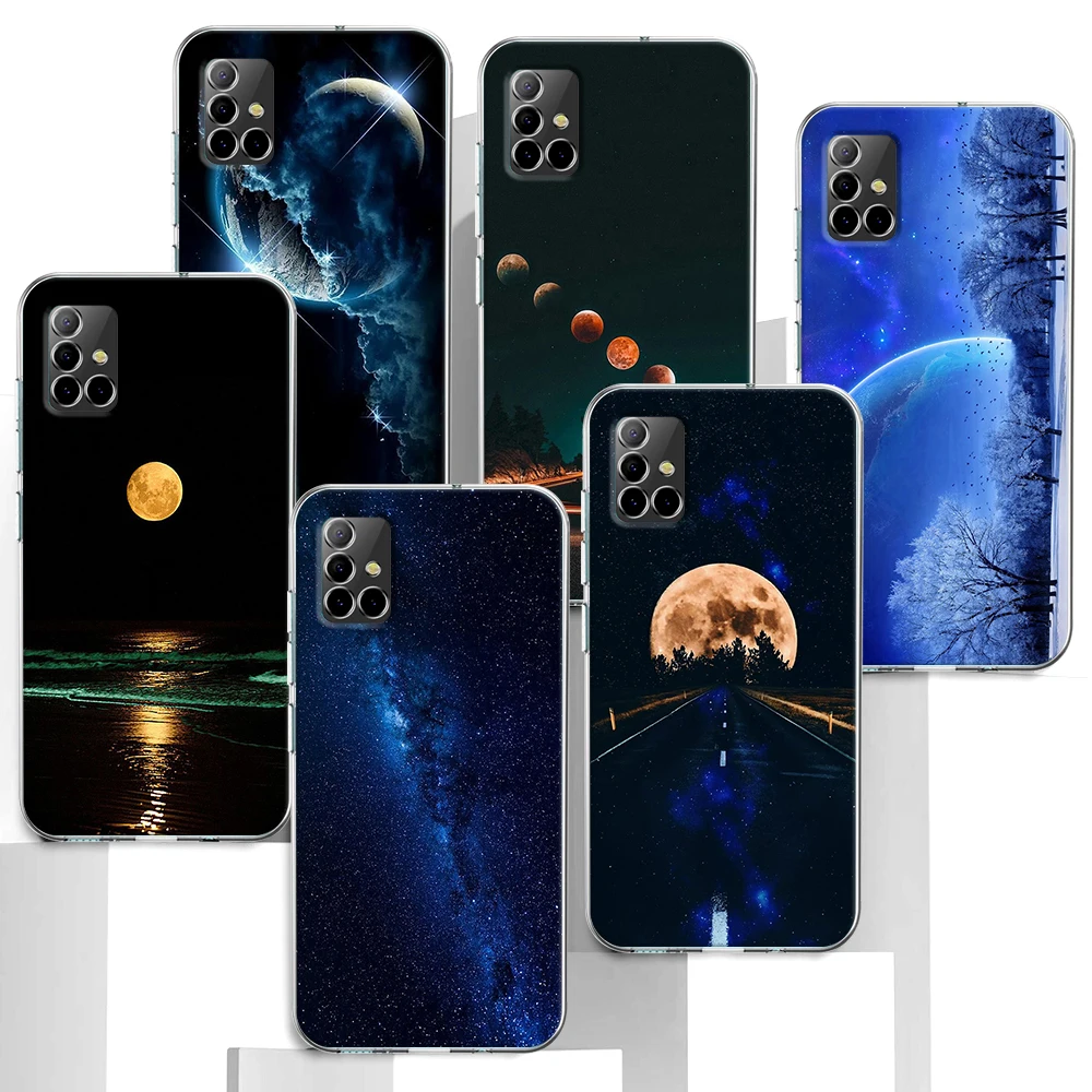 Sky Space Planet Moon Stars Case for Samsung Galaxy A52 A51 A12 A32 A71 A31 A21s A72 A02s A22 ...