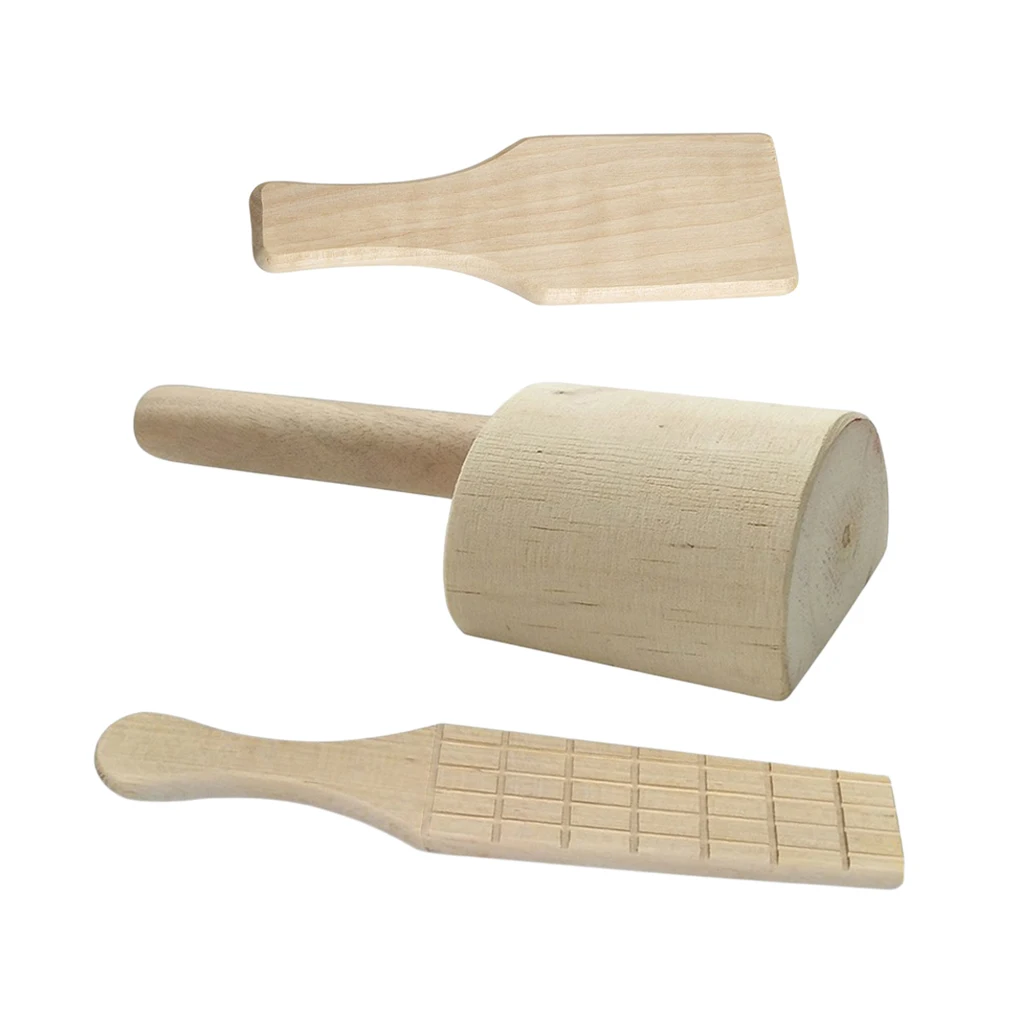 Wooden Clay Paddles Pottery Tool for Handmade Kitchen Clay Pottery ...