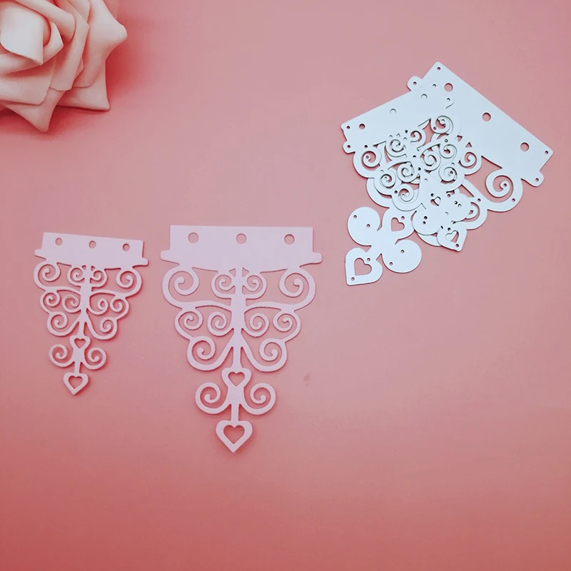 Metal Cutting Dies 2019 New Elegant Heart Book Hinge Cutting Die For ...